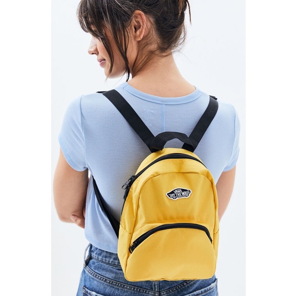 Vans | Bags | Vans Logo Patch Mini Backpack Mustard Yellow | Poshmark